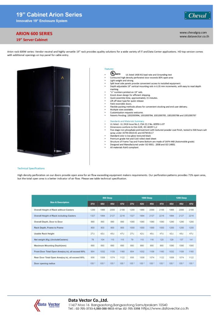 19″Rack Cheval (Arion Series) – Data Vector Co.,LTD