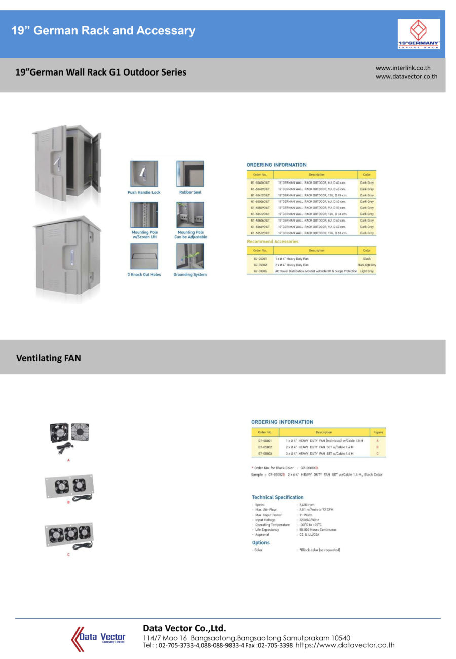 19″ German Rack Products – Data Vector Co.,LTD